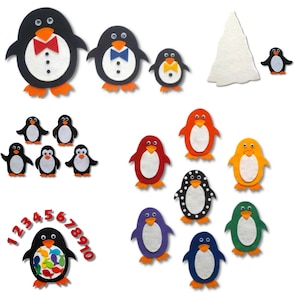 Penguin Felt Story Board PDF Pattern Bundle, Flannel Board Pattern ...