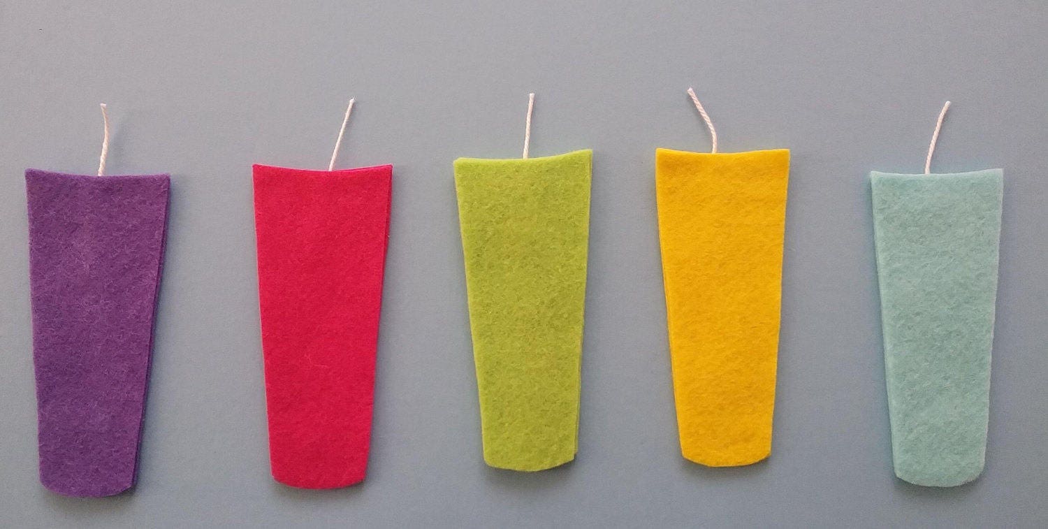 Five Little Candles PDF SVG Felt Board Pattern Flannel Board Birthday ...