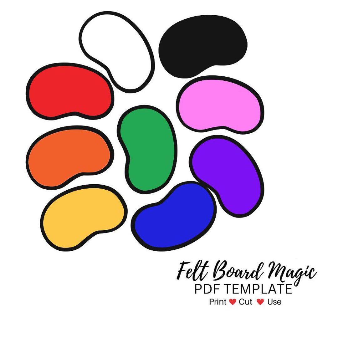 Jelly Bean Count Down PDF Template (print Cut Laminate Use) Felt Board ...