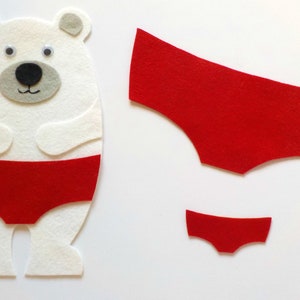 Polar Bears Underwear Felt Story SVG Cutting Files PDF Pattern, Polar ...