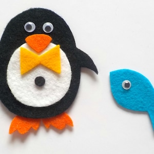 Penguin Who Has the Fish Felt Story Board Game PDF Pattern, Flannel ...