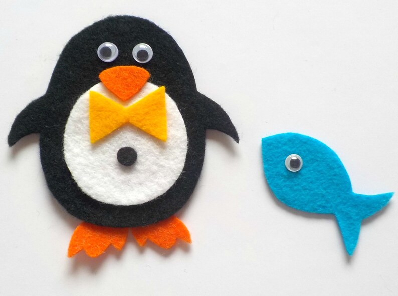 Penguin Who Has the Fish Felt Story Board Game PDF Pattern - Etsy Australia