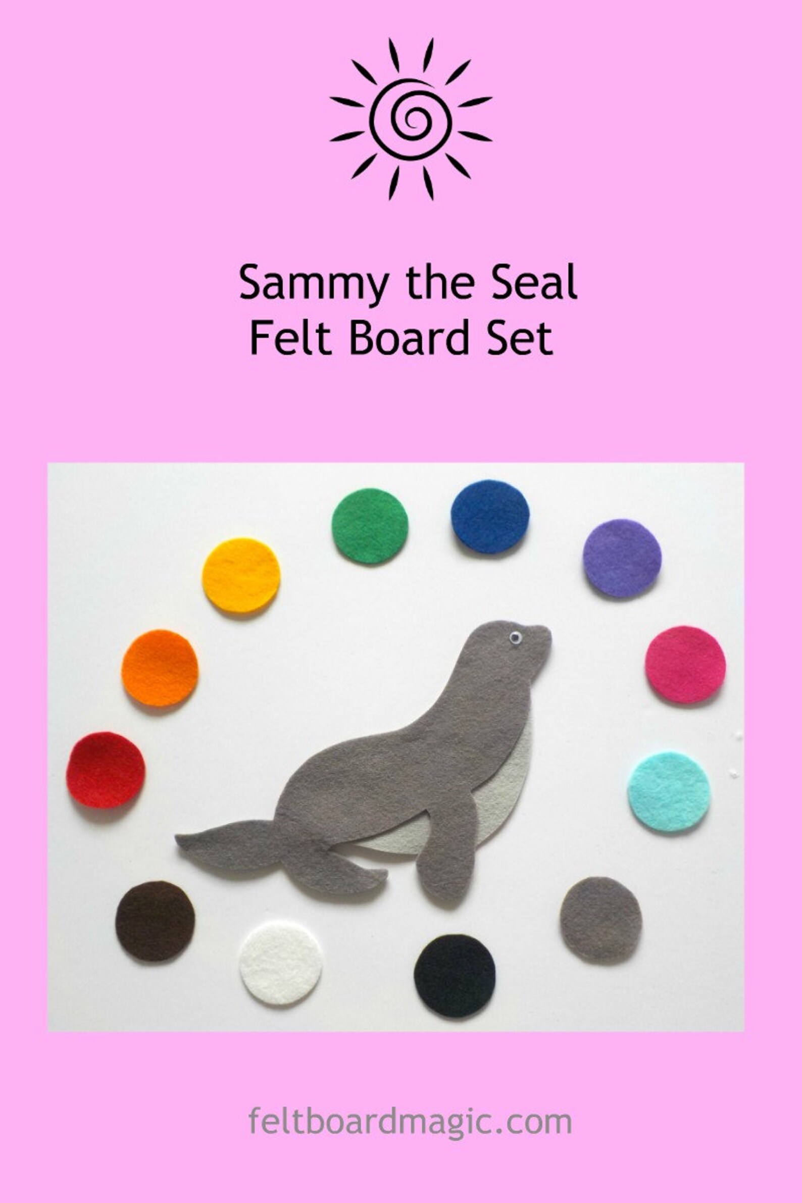 Sammy the Seal PDF Pattern Felt Board Set Polar Arctic | Etsy