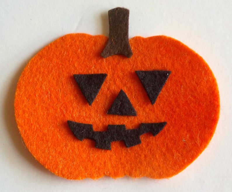 Five Little Jack O Lanterns PDF SVG Pattern Felt Board Set, Halloween ...