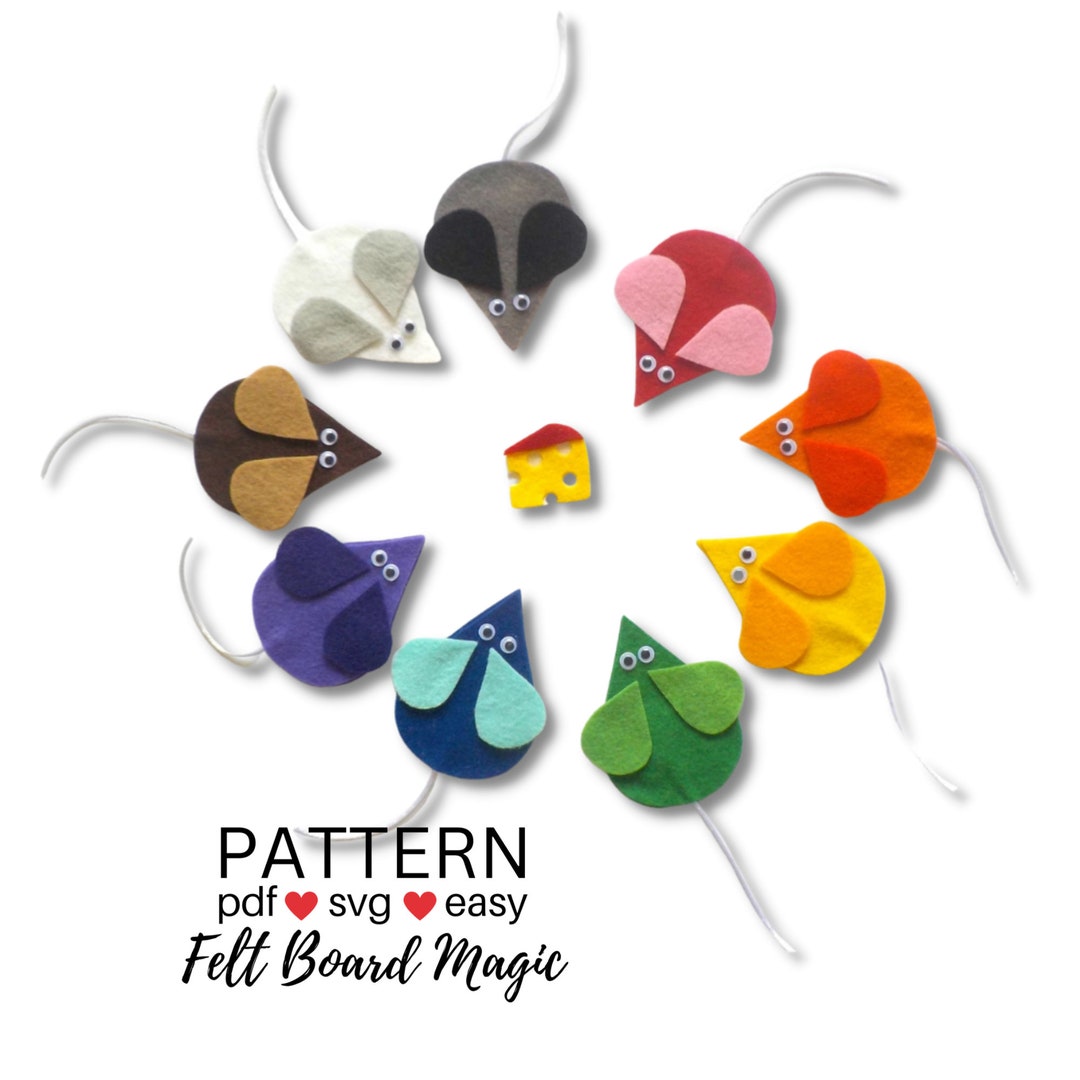 Who Has the Cheese Hide and Seek Colors Game PDF SVG Pattern Felt Board ...