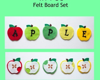 Apple Counting Baskets Felt Board Pattern PDF Counting | Etsy