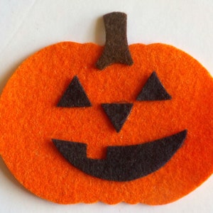 Five Little Jack O Lanterns PDF SVG Pattern Felt Board Set, Halloween ...