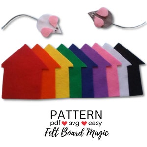 Little Mouse Hide and Seek Colors Colours Game Felt Board Set PDF ...