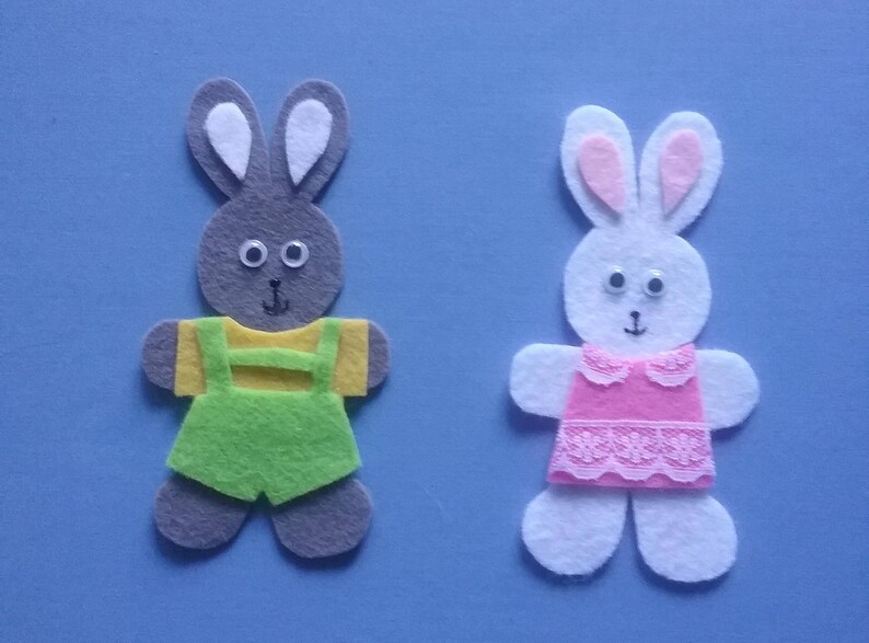 Little Bunny Hide and Seek Sizes Game PDF Felt Board Pattern | Etsy