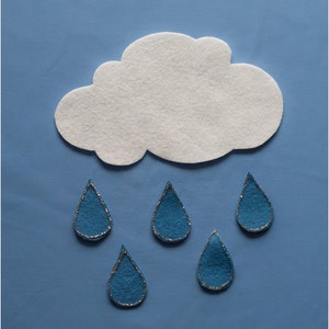 Five Little Raindrops PDF SVG Felt Board Pattern Flannel Board Song ...