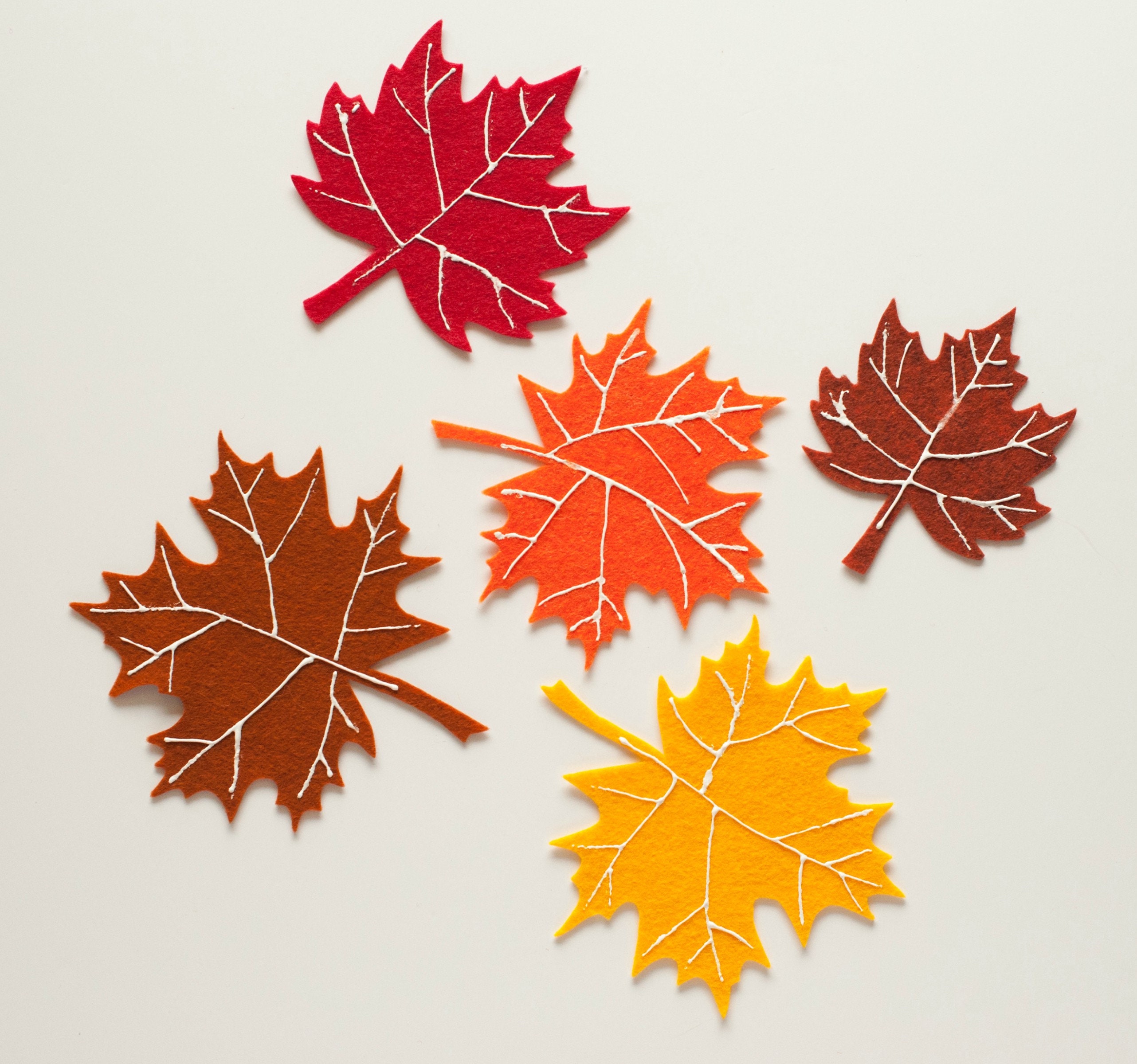 Five Little Leaves in the Tall, Tall Tree PDF SVG Felt Board Pattern ...