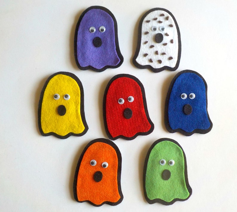 The Chocolate Chip Ghost PDF SVG Pattern Felt Board Set - Etsy