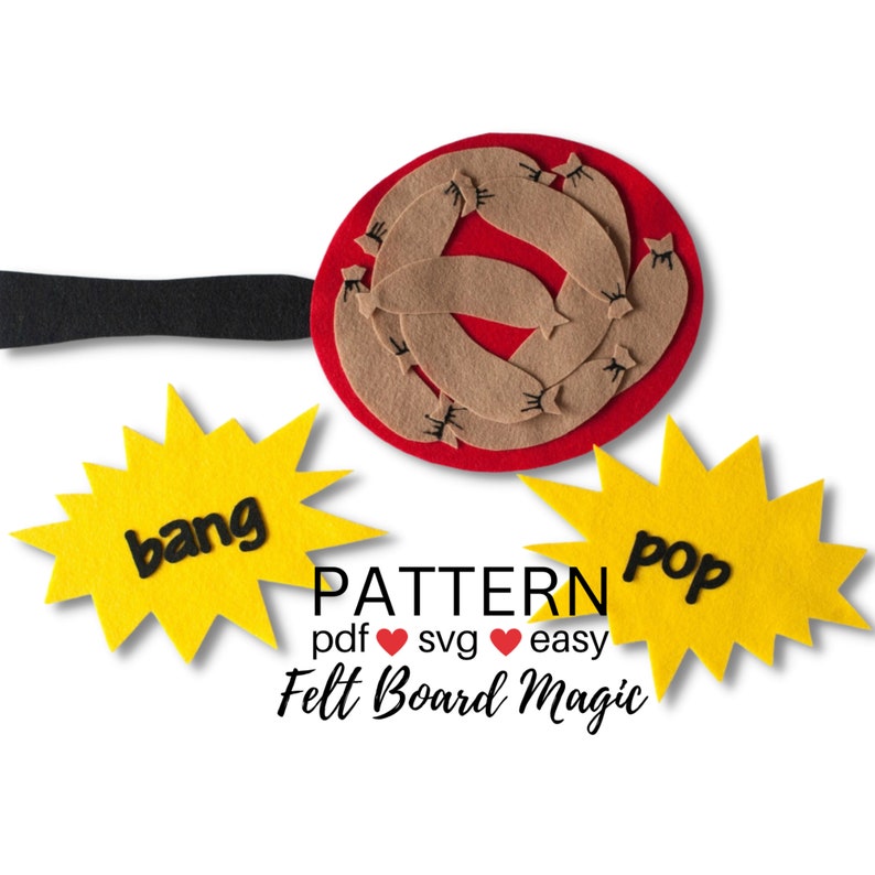 Five Fat Sausages PDF SVG Felt Board Pattern Flannel Board Song Ten ...