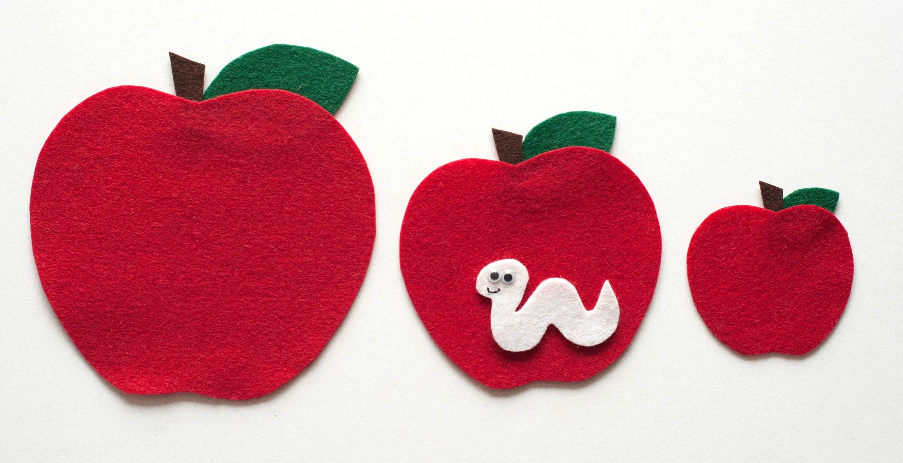 Little Worm Hide and Seek Sizes Game PDF Felt Board Pattern | Etsy