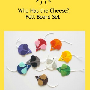 Who Has the Cheese Hide and Seek Colors Game PDF SVG Pattern Felt Board ...