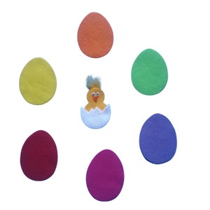 Little Chick Hide and Seek Colours Colors Game Felt Board Set PDF SVG ...