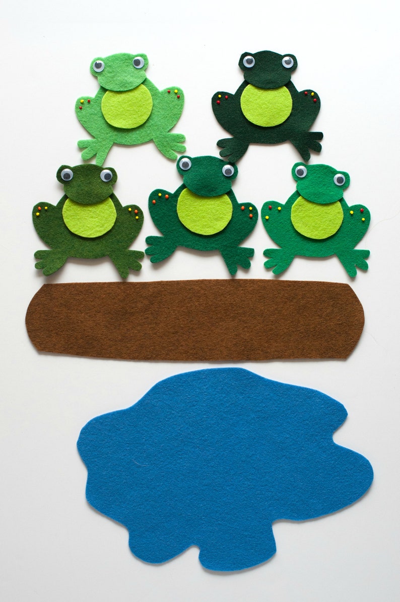 Five Little Speckled Frogs PDF SVG Felt Board Pattern Flannel - Etsy ...