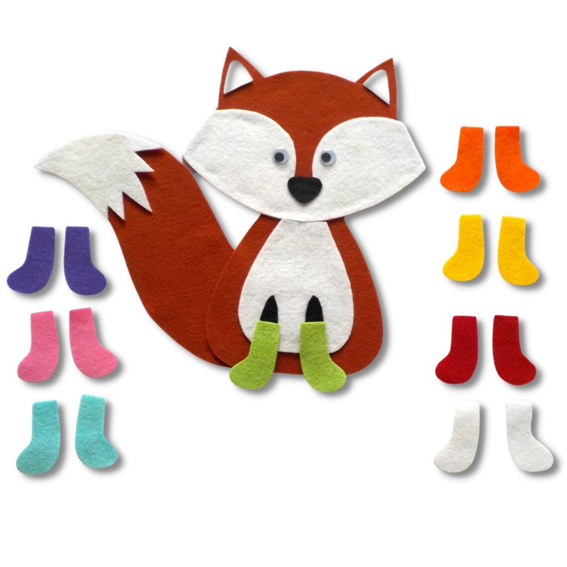 Fox in Socks PDF Pattern Felt Board Set Toys Colors | Etsy