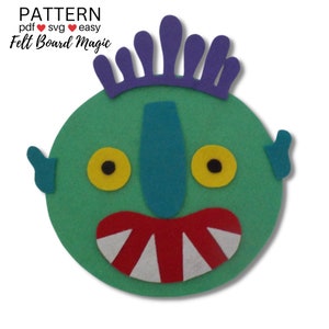 Go Away Big Green Monster PDF SVG Pattern Felt Board Set, Halloween ...
