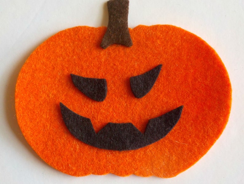 Five Little Jack O Lanterns PDF SVG Pattern Felt Board Set - Etsy