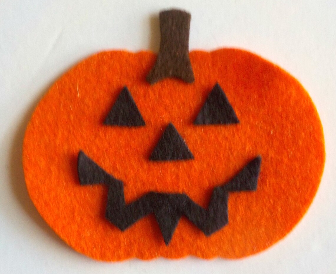 Five Little Jack O Lanterns PDF SVG Pattern Felt Board Set - Etsy