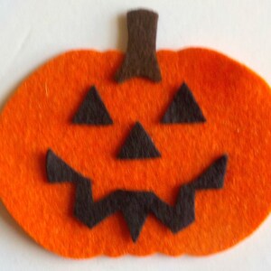 Five Little Jack O Lanterns PDF SVG Pattern Felt Board Set, Halloween ...