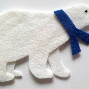 Five Little Polar Bears Felt Story PDF Pattern Toddler and | Etsy