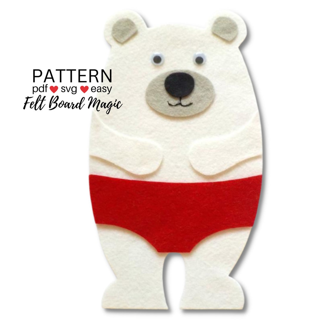 Polar Bears Underwear Felt Story PDFSVG Pattern, Polar Animals, Toddler ...