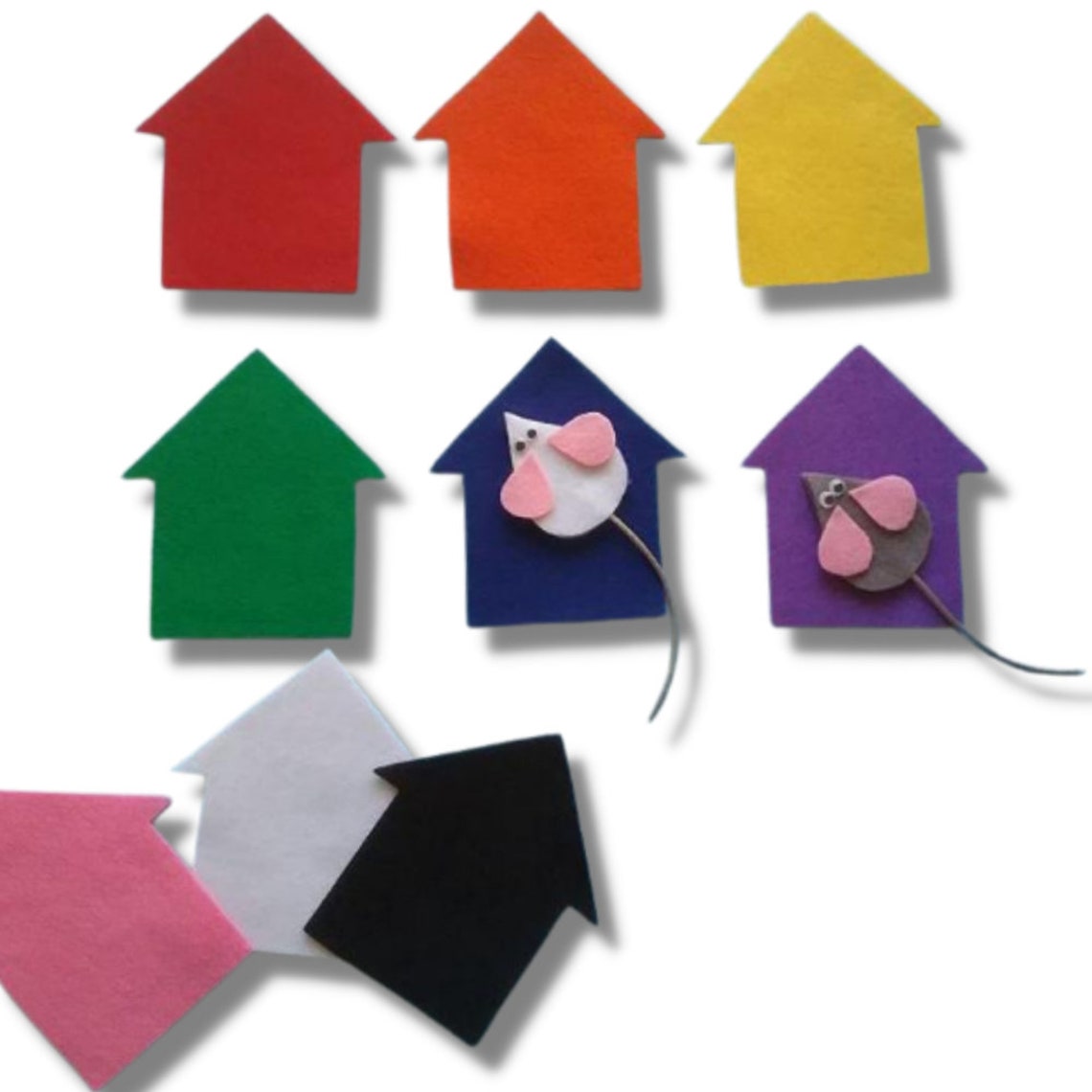 Little Mouse Hide and Seek Colors Colours Game Felt Board Set PDF ...