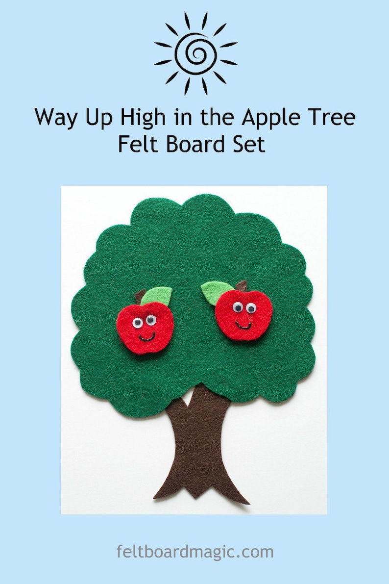 Way up High in the Apple Tree PDF SVG Felt Board Pattern Flannel Board ...