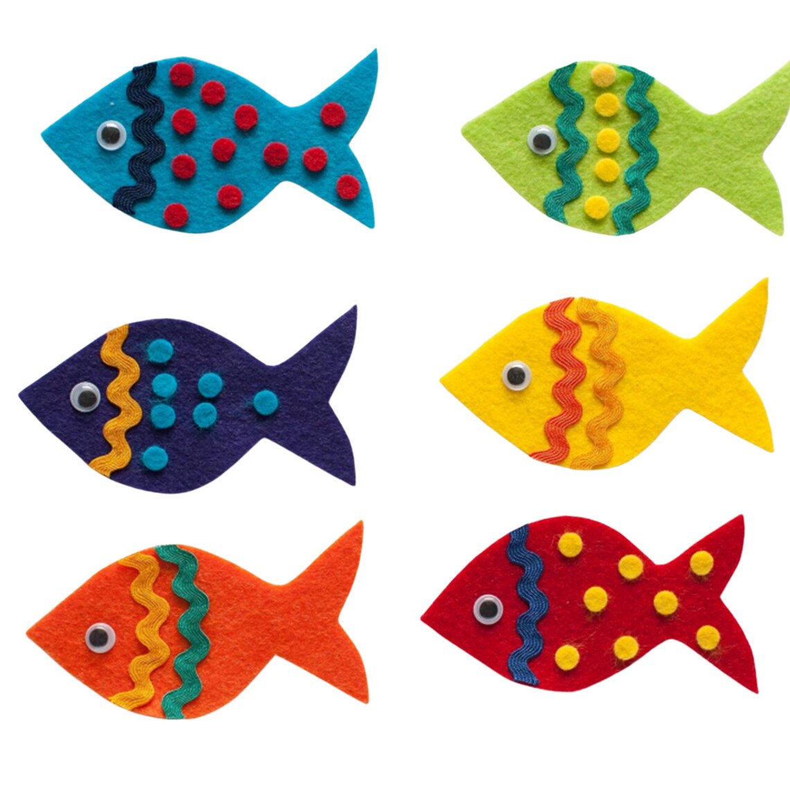 Five Little Fish Swimming in the Sea PDF Pattern SVG Cricut - Etsy