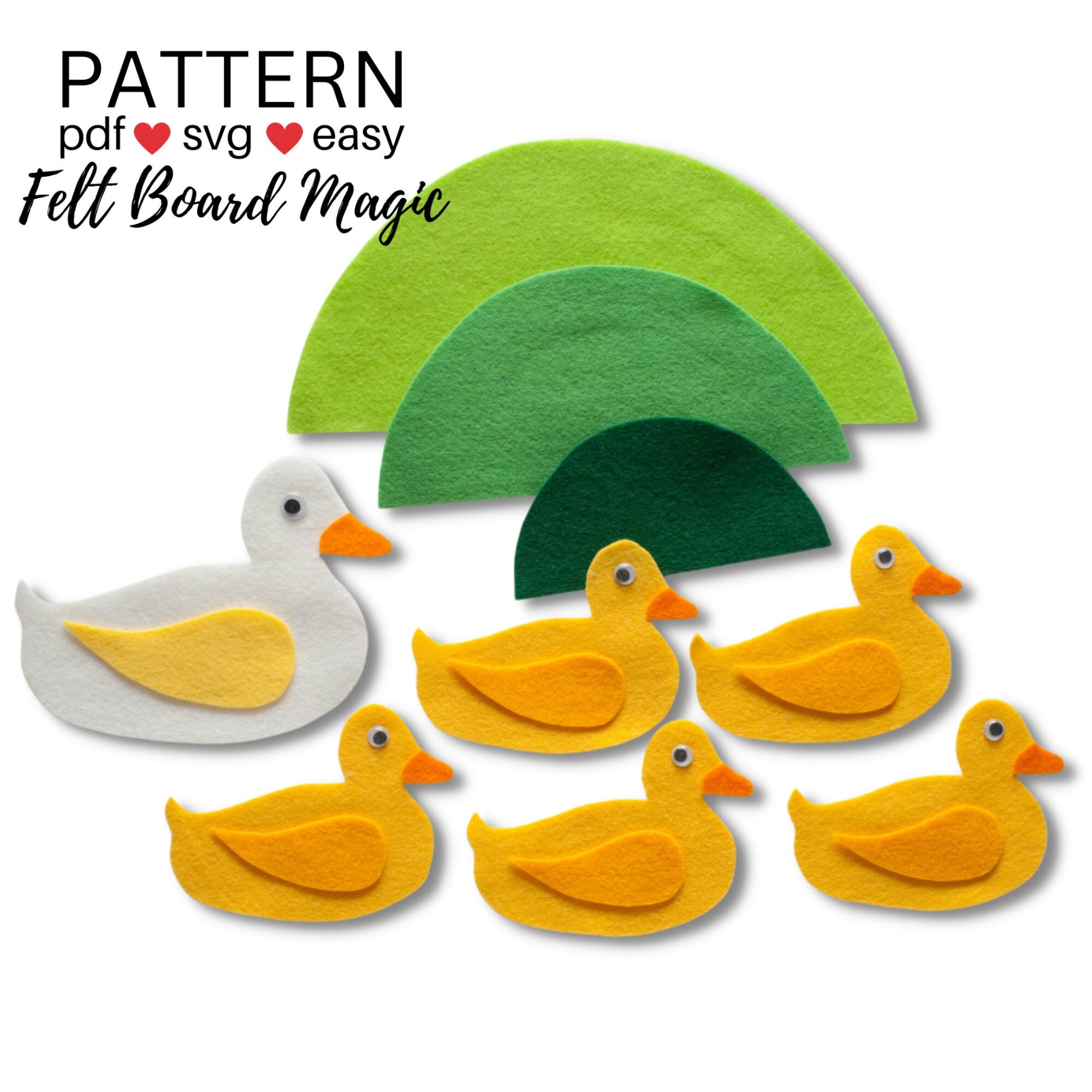 Five Little Ducks Felt Board Pattern PDF Download - Etsy