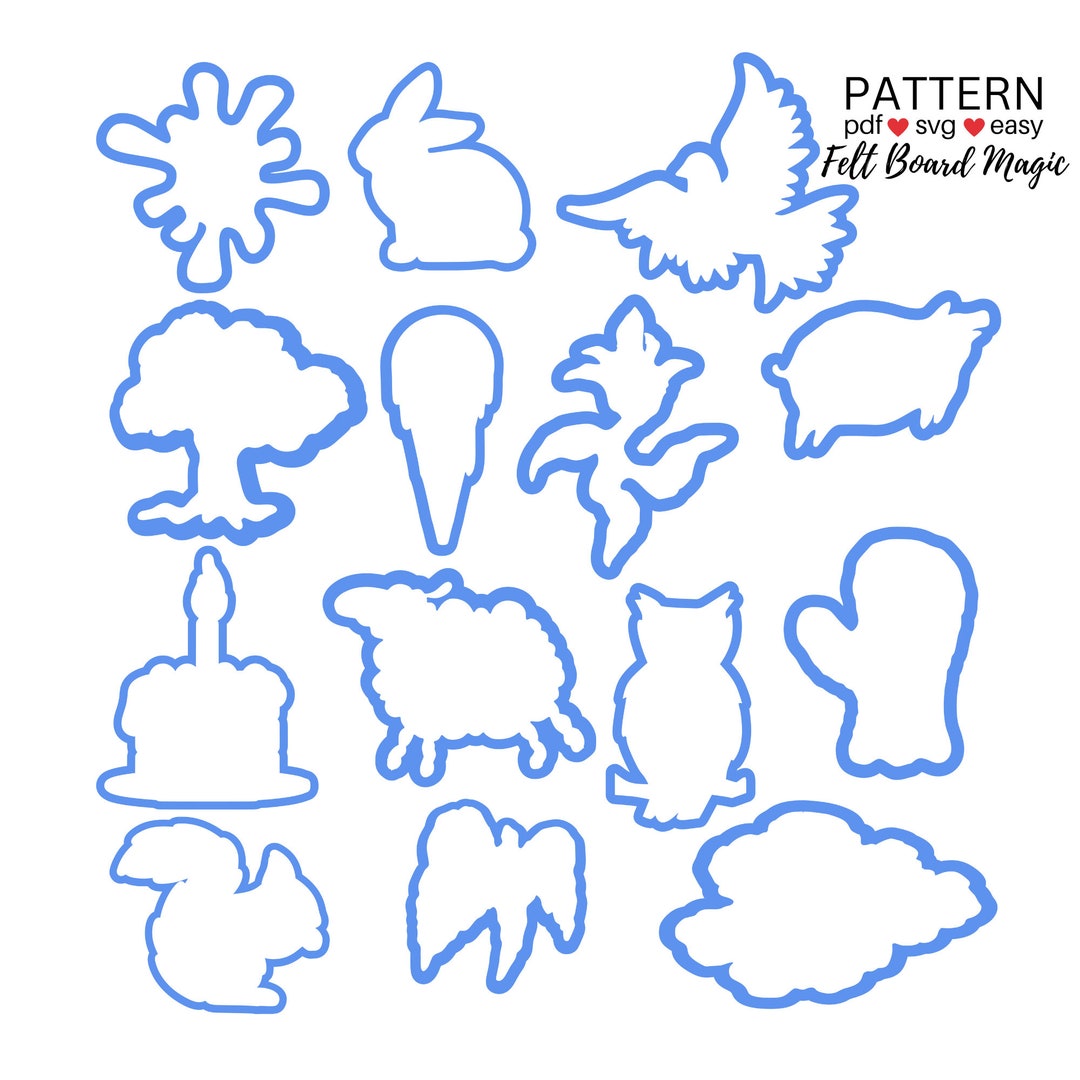 It Looked Like Spilt Milk Felt Board Set PDF SVG Pattern Picture Book ...