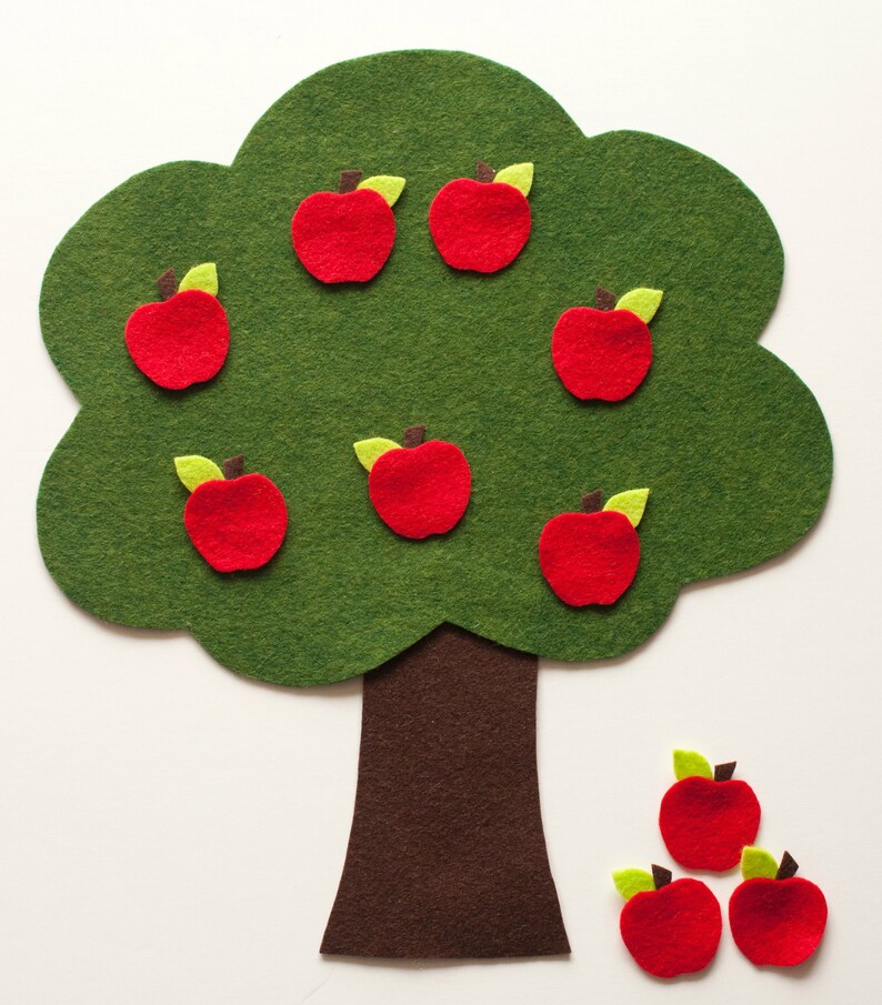 Ten Red Apples - Adding and Subtracting SVG Cutting Files PDF Felt ...