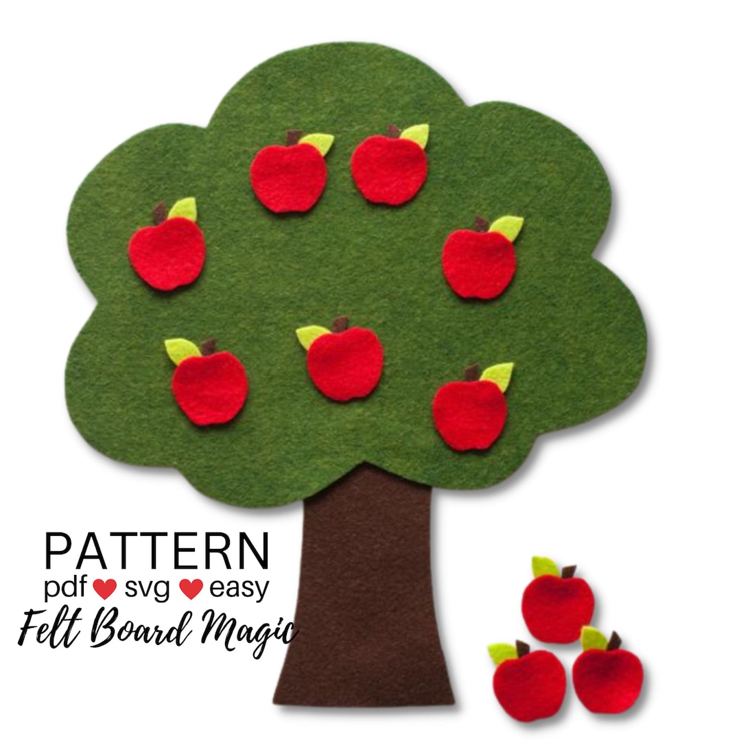 Ten Red Apples - Adding and Subtracting SVG Cutting Files PDF Felt ...