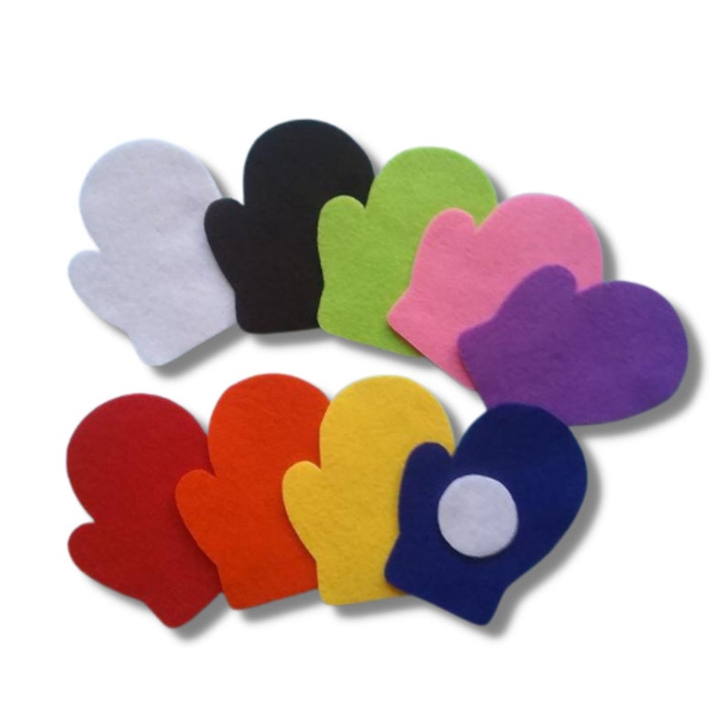 Snowball and Mitten Hide and Seek Colors Game PDF SVG Cutting - Etsy