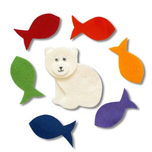 Marco the Polar Bear Felt Story PDF SVG Pattern, Toddler and Preschool ...