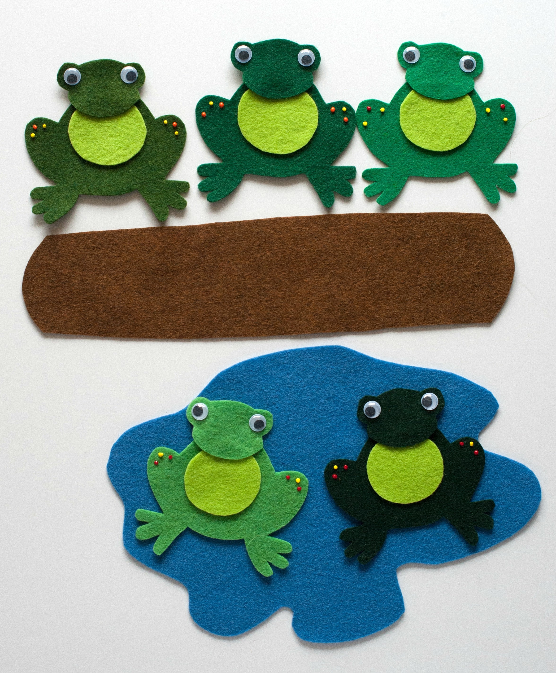 Five Little Speckled Frogs PDF SVG Felt Board Pattern Flannel - Etsy ...