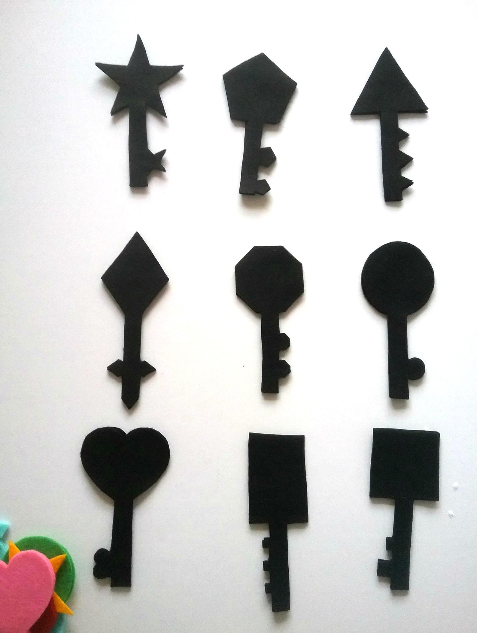 Key Shadow Matching PDF Pattern Felt Board Set Colors, Shapes, Colours ...