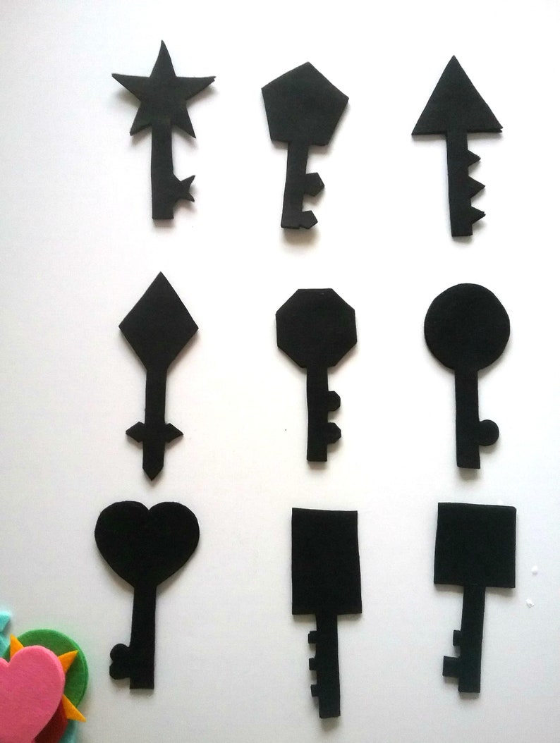 Key Shadow Matching PDF Pattern Felt Board Set Colors Shapes - Etsy
