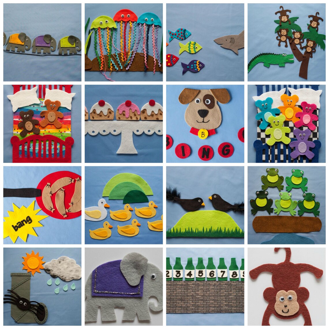 Classic Felt Board Songs Felt Board Pattern Ebook Digital - Etsy