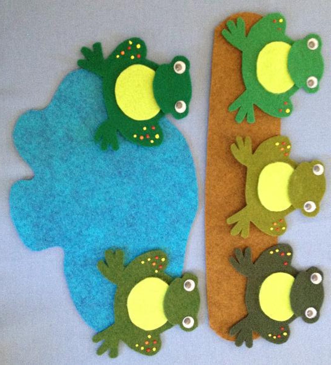 Five Little Speckled Frogs Felt Board Pattern PDF Download - Etsy