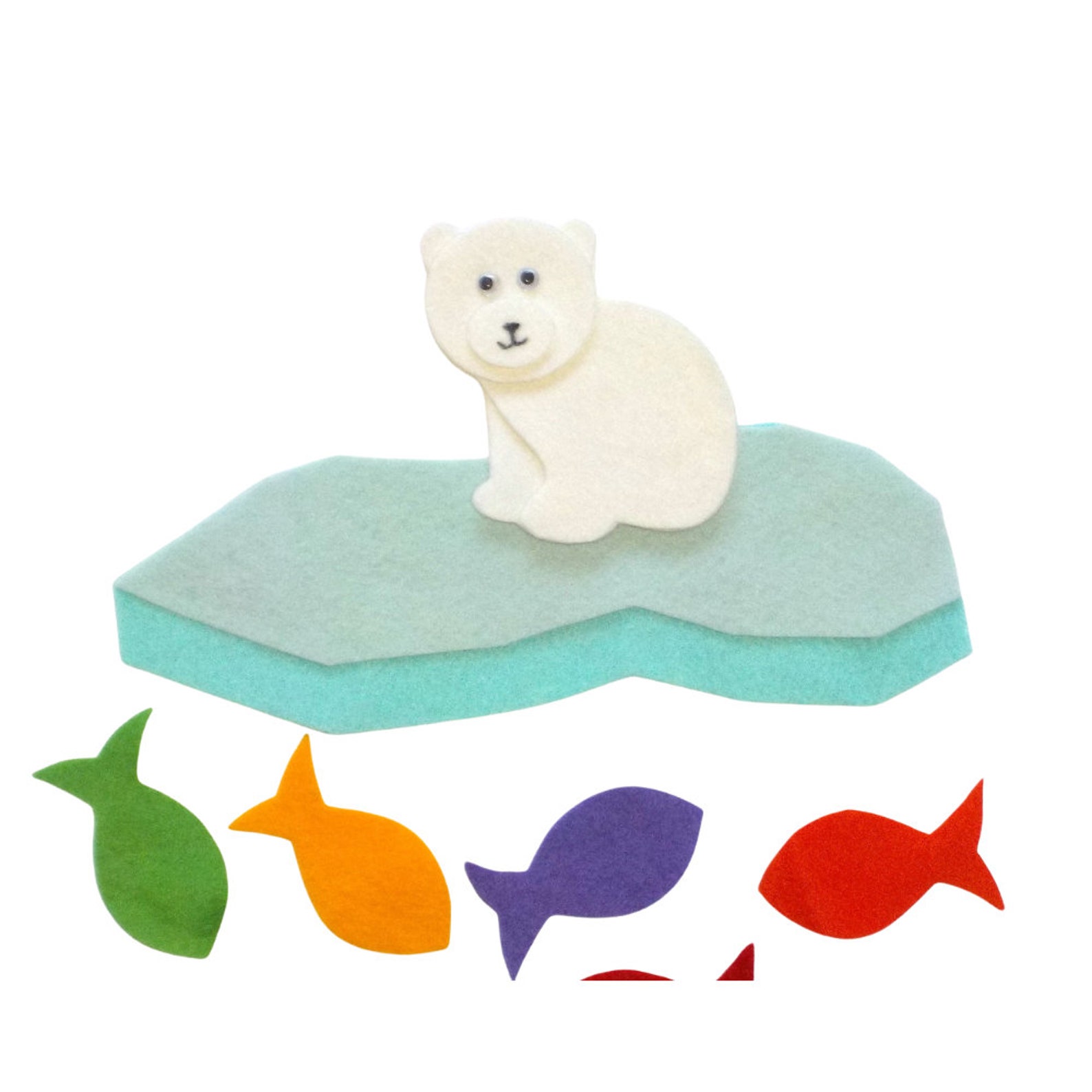 Polar Bears Felt Board PDF SVG Pattern Bundle, Flannel Board Pattern ...