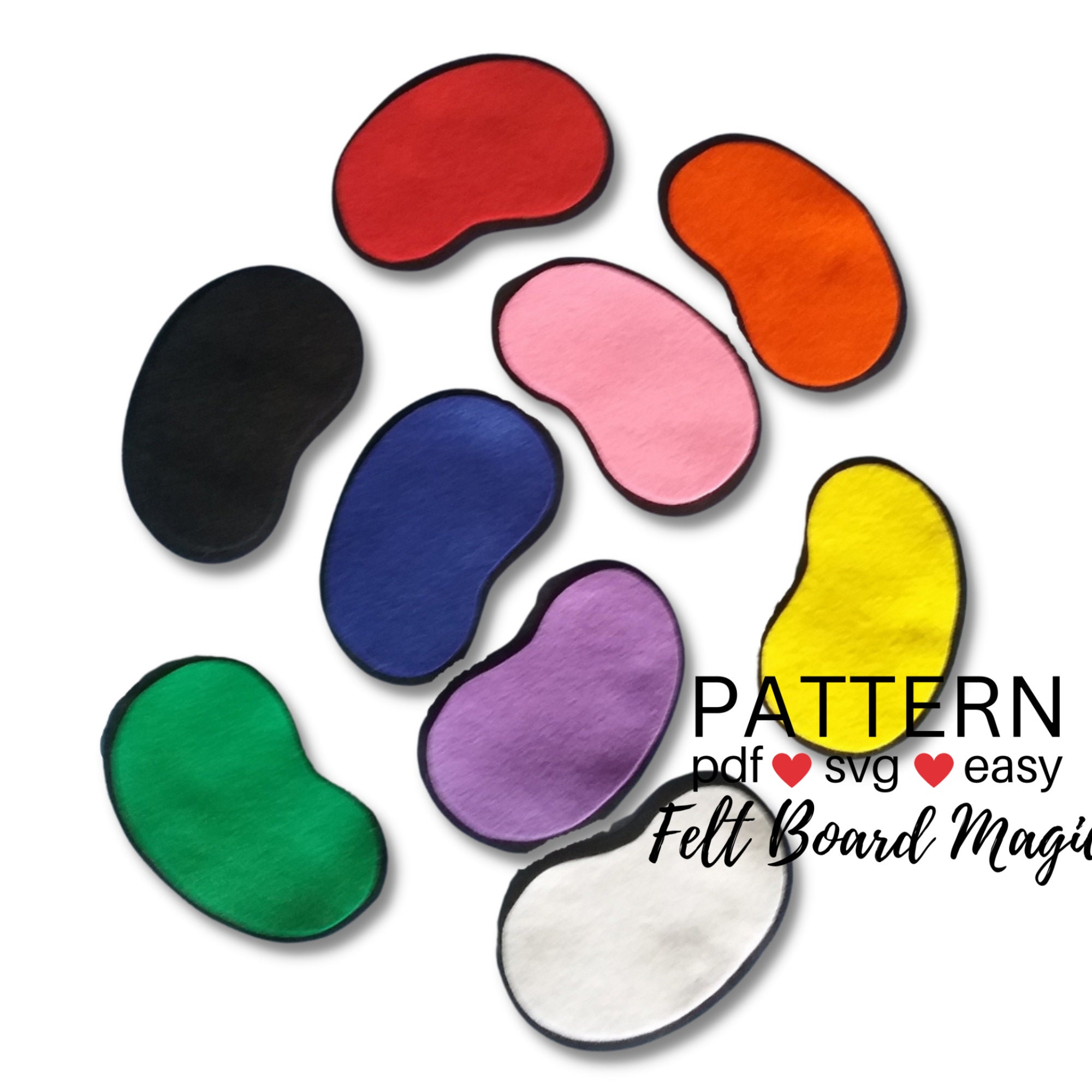 Jelly Bean Count Down PDF SVG Cutting File Felt Board Pattern Flannel ...