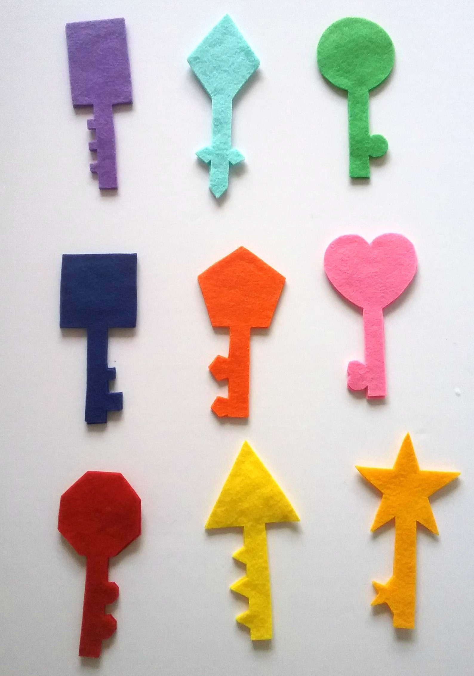 Key Shadow Matching PDF Pattern Felt Board Set Colors, Shapes, Colours ...