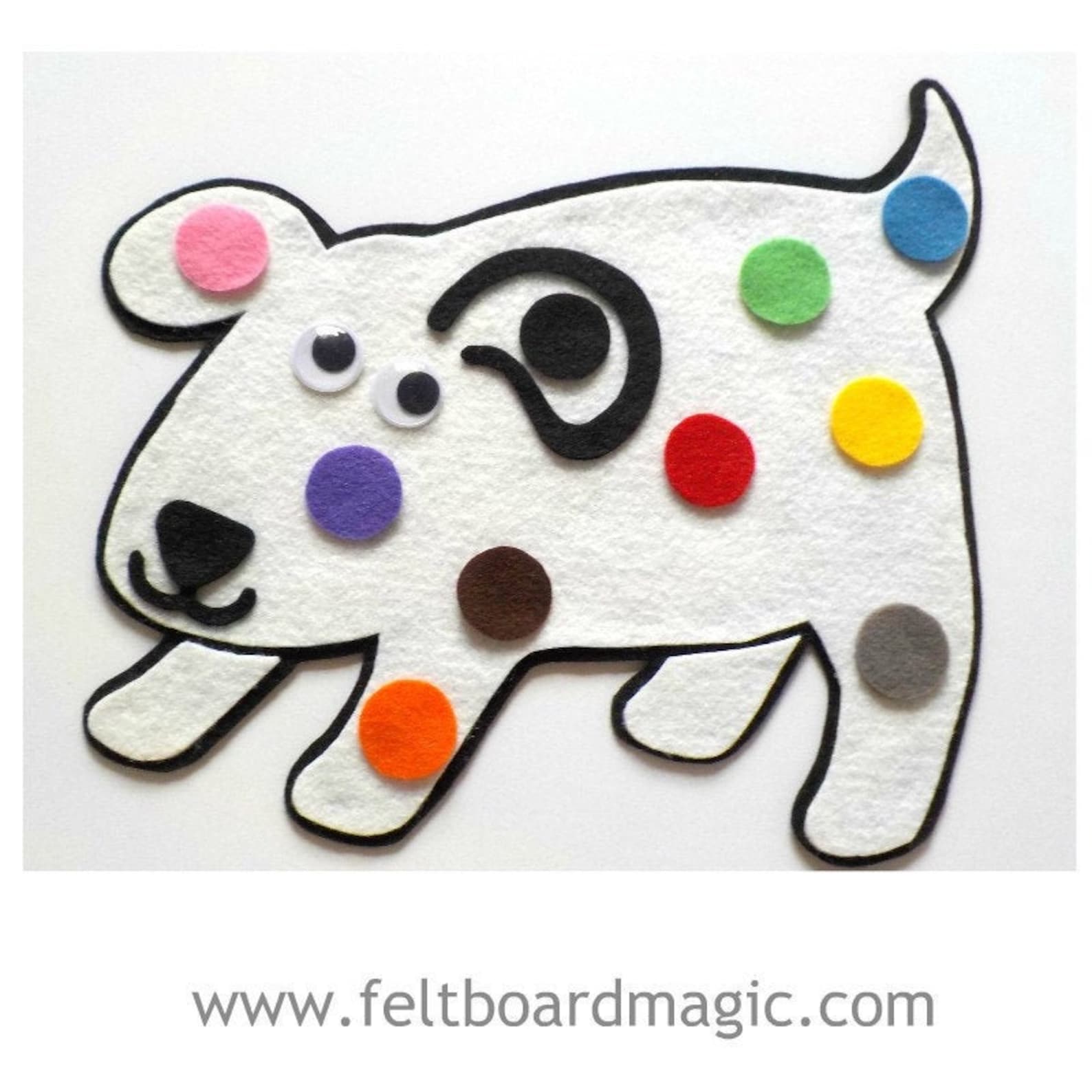 Dog's Colorful Day PDF Pattern Felt Board Set Library | Etsy