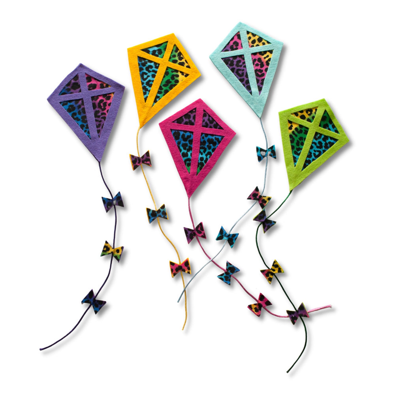 Five Little Kites PDF SVG Pattern Felt Board Rhyme Set - Etsy