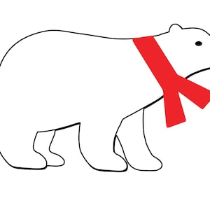 Five Little Polar Bears Felt Story PDF SVG Pattern, Preschool Learning ...