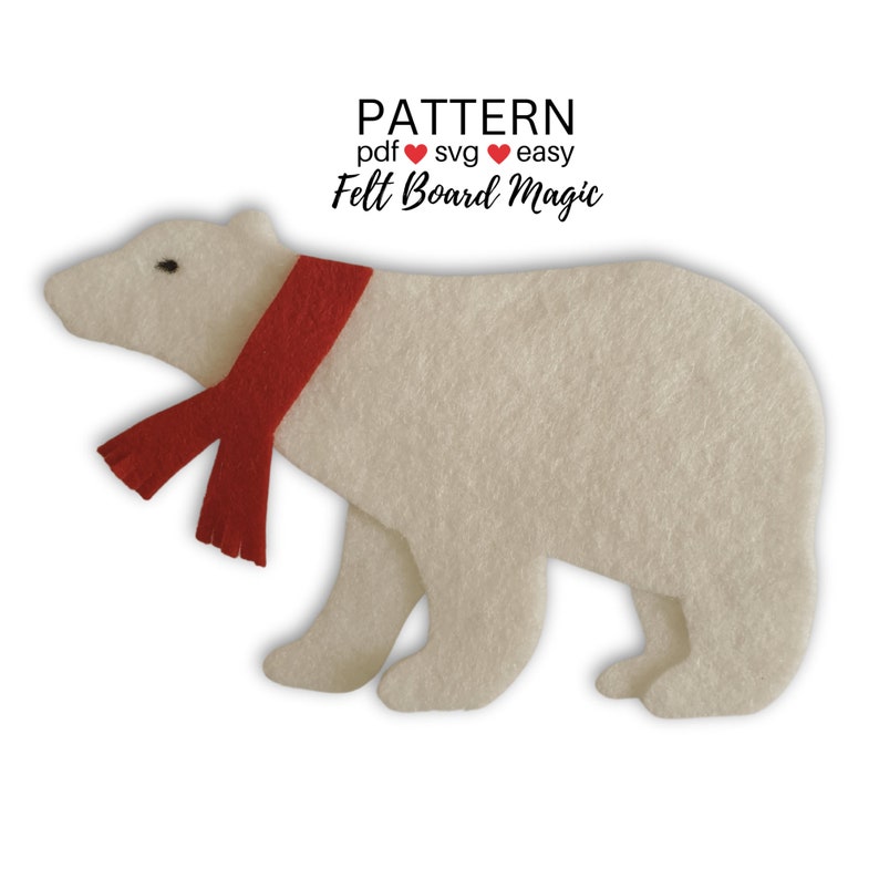 Five Little Polar Bears Felt Story PDF SVG Pattern Preschool - Etsy ...