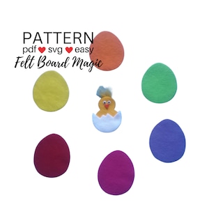 Little Chick, Little Hide and Seek Colours Game PDF SVG Felt Board ...